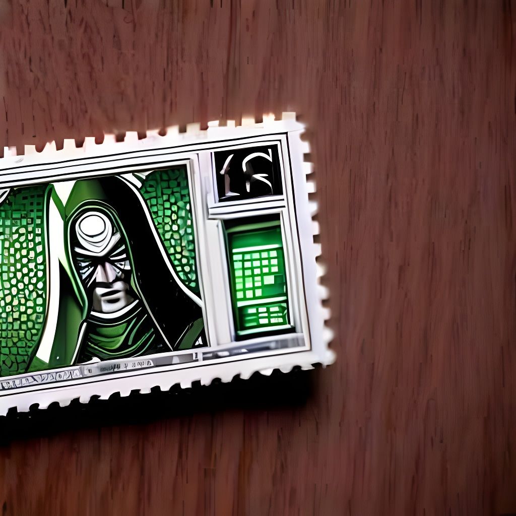 Doctor Doom Postage Stamp - AI Generated Artwork - NightCafe Creator