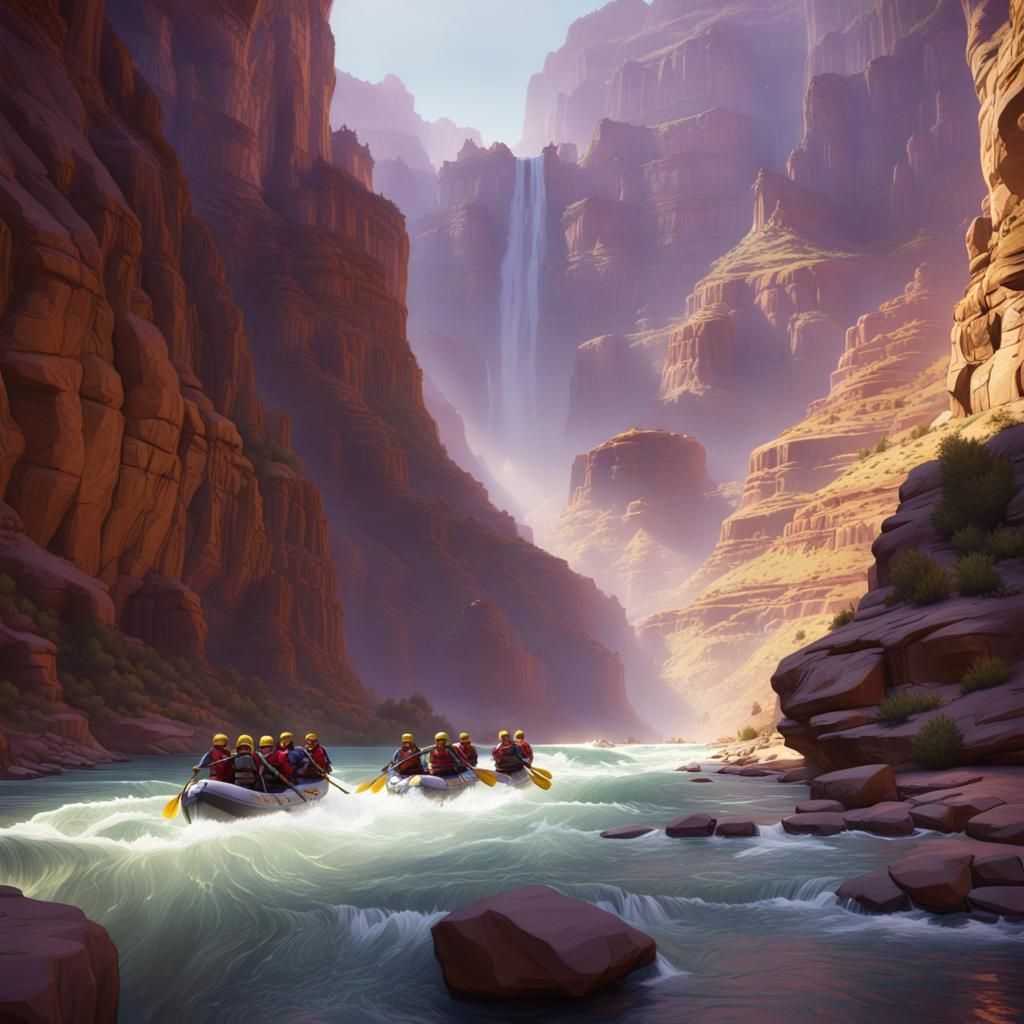 Rafting - AI Generated Artwork - NightCafe Creator