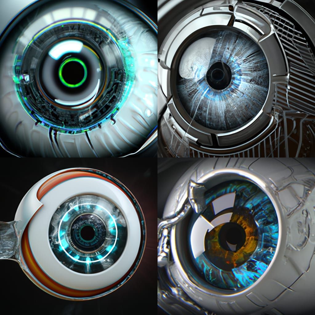Closeup cyborg eye, mechanical iris - AI Generated Artwork - NightCafe ...
