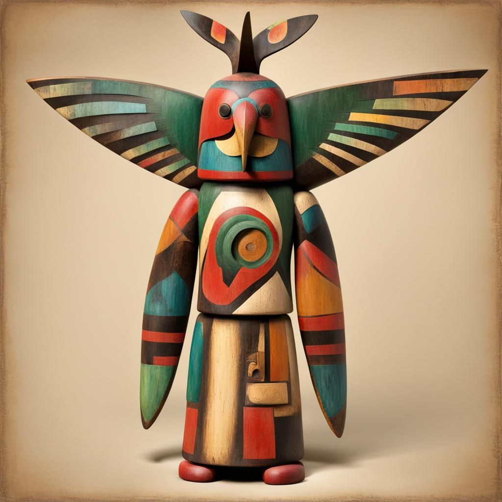 Hummingbird Kachina doll designed by Franz Marc. - AI Generated Artwork ...