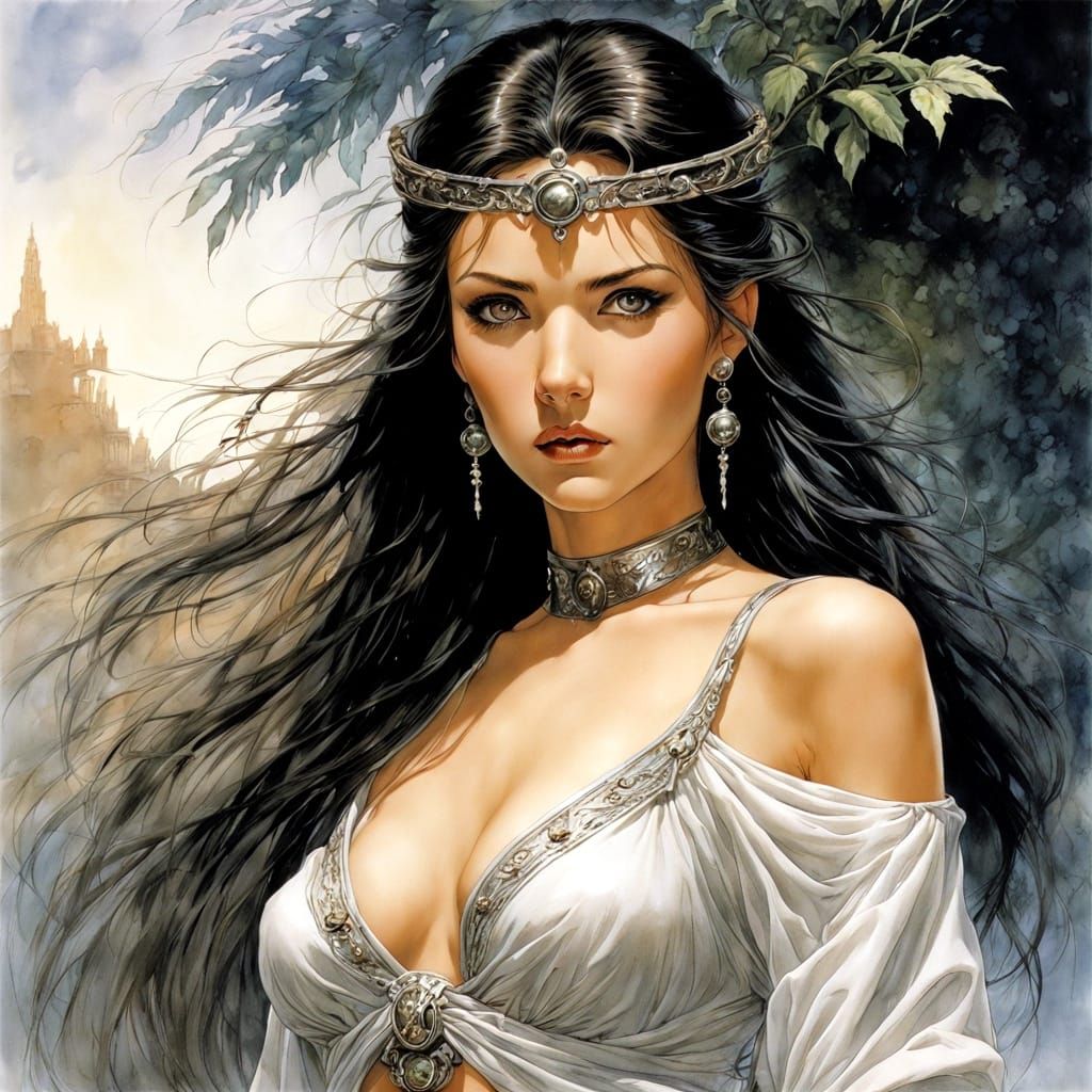 Sultry Pin-Up Goddess in a Dreamy, Erotic Art Styl... - AI Art