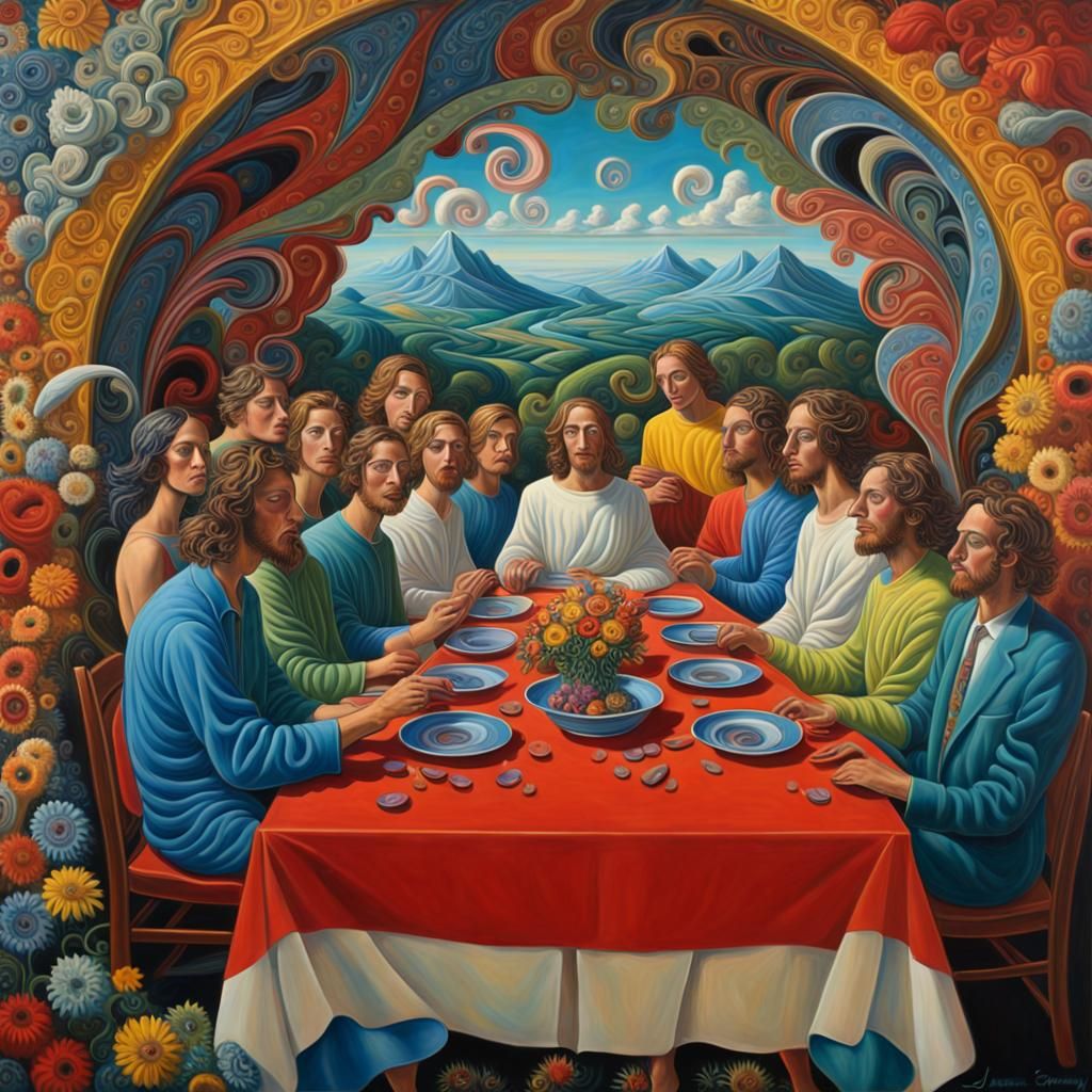 'Last Supper' Surrealism - AI Generated Artwork - NightCafe Creator