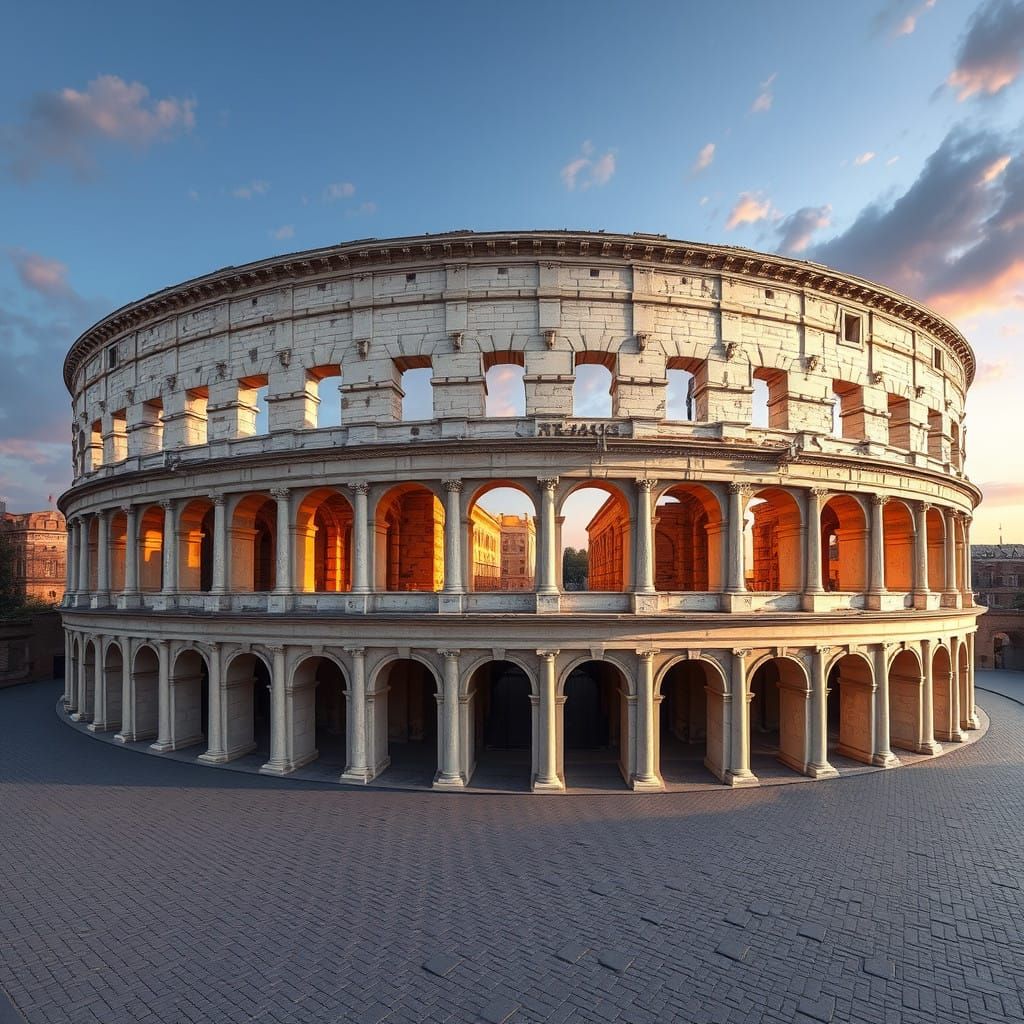 Ancient Roman Colosseum in its Prime - AI Art