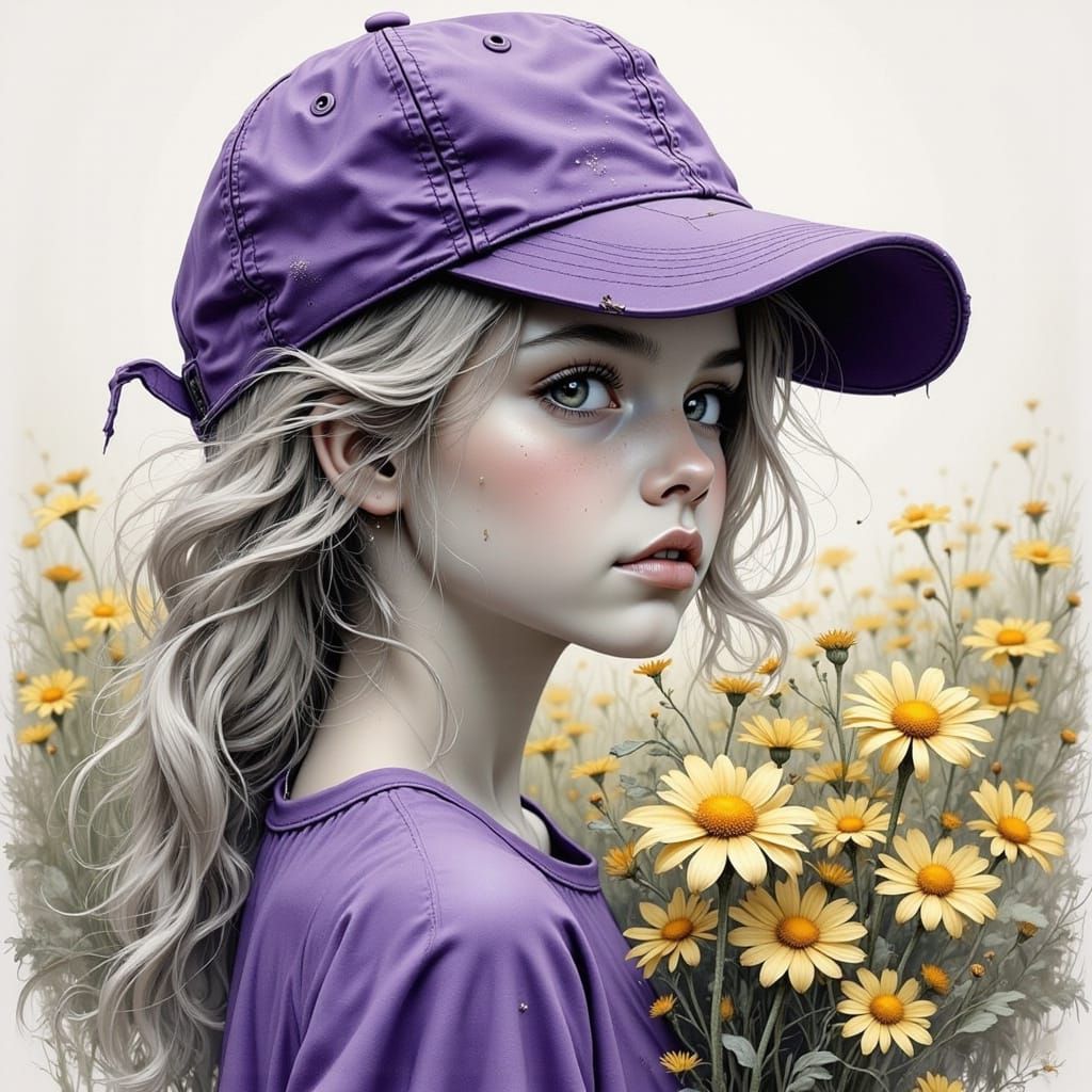 A lilac cap - A lilac cap