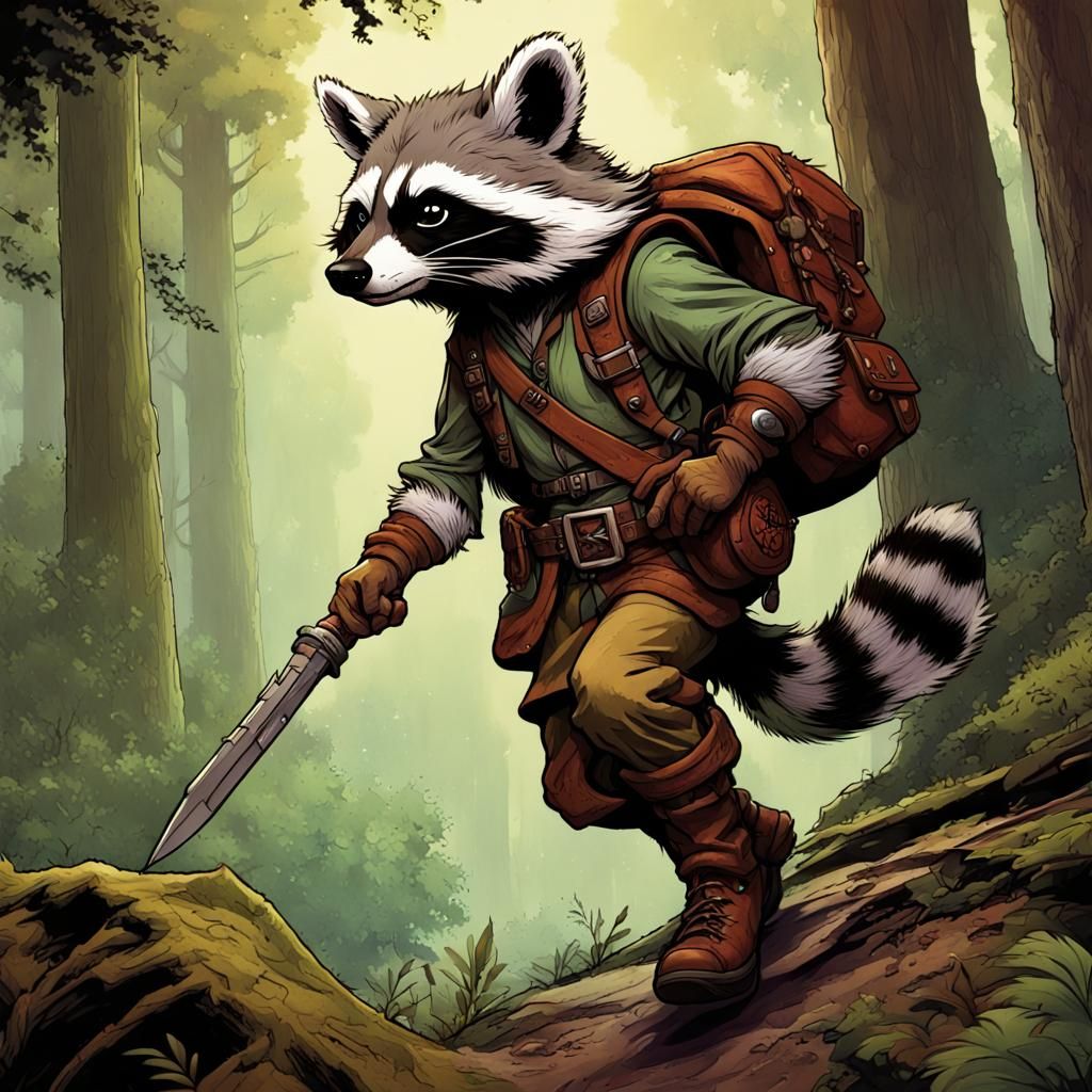 Explorer Racoon - AI Generated Artwork - NightCafe Creator