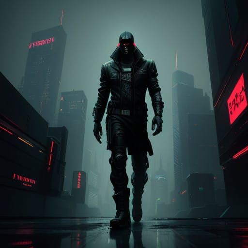 Detroit Become Human - Cyberpunk Detroit Cityscape at Dusk i...