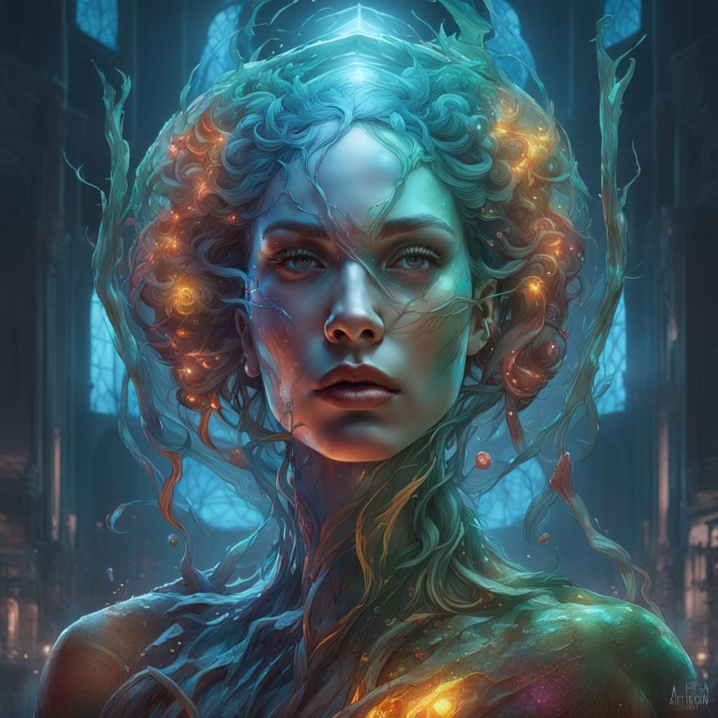 Organic alien woman - AI Generated Artwork - NightCafe Creator