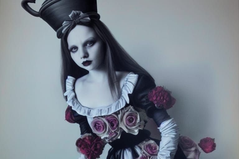 Alice in Wonderland Gothic Macabre Lifelike - AI Generated Artwork - NightCafe Creator