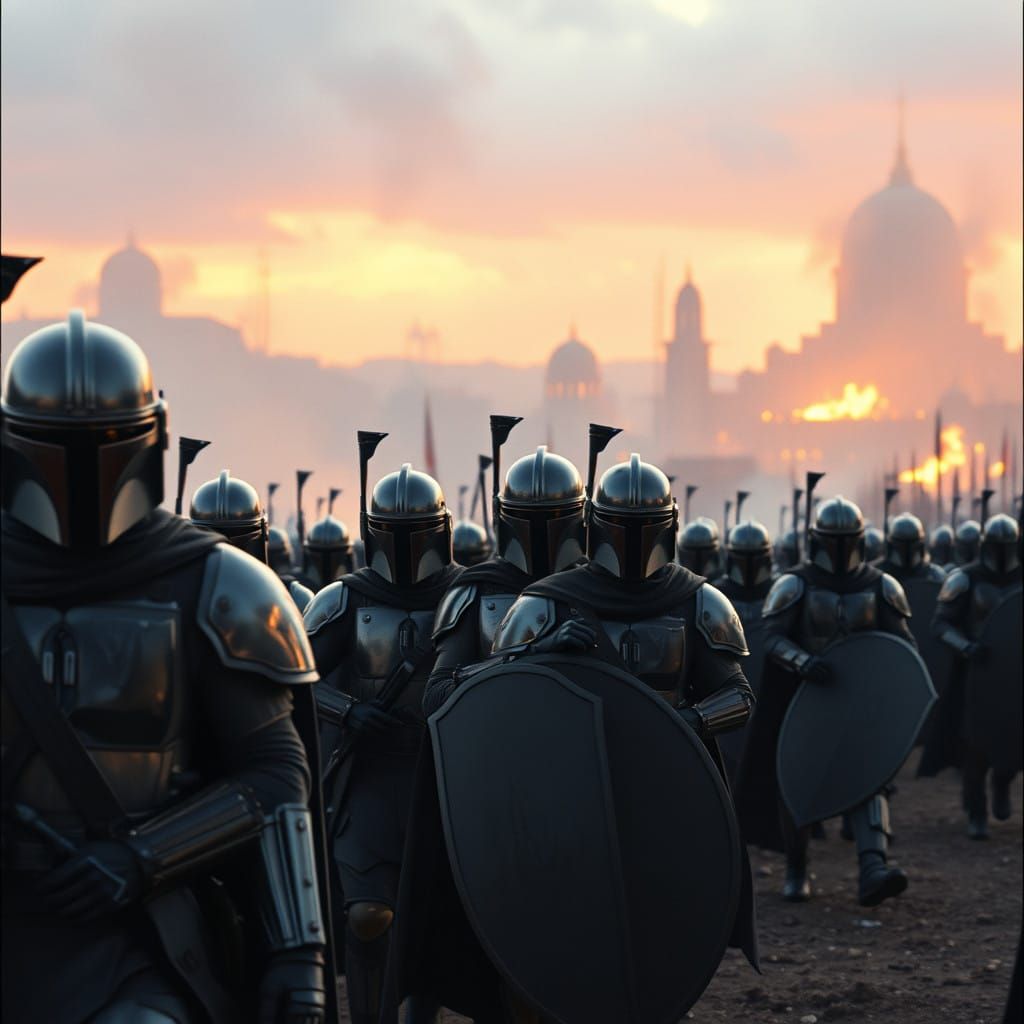 A legion of Mandalorians go to war on the Roman Empire