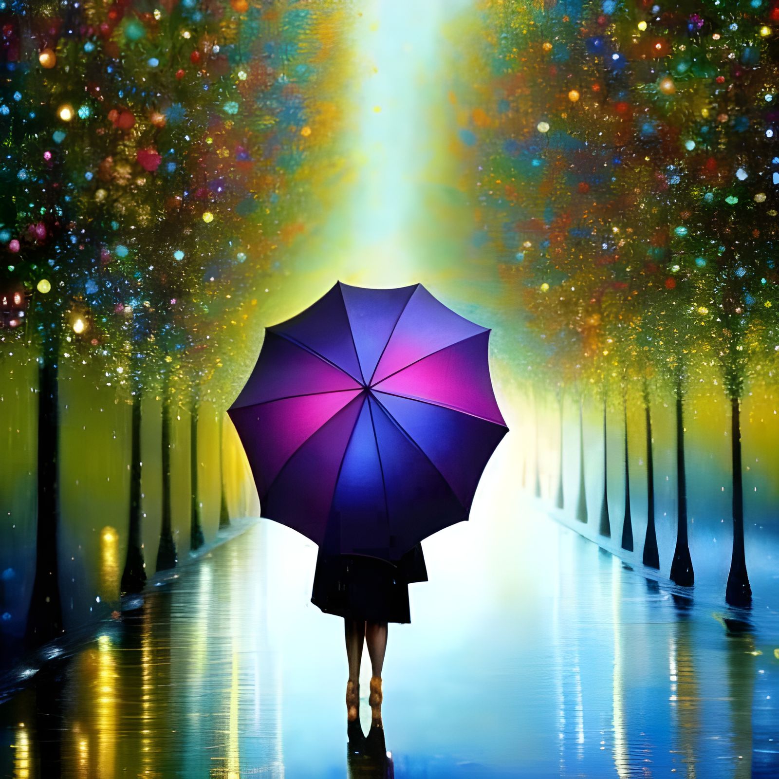 Sparkle Rain - AI Generated Artwork - NightCafe Creator