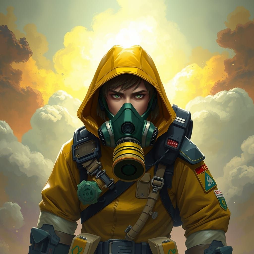 Hazmat Character in Arcane-Inspired Detailed Matte... - AI Art