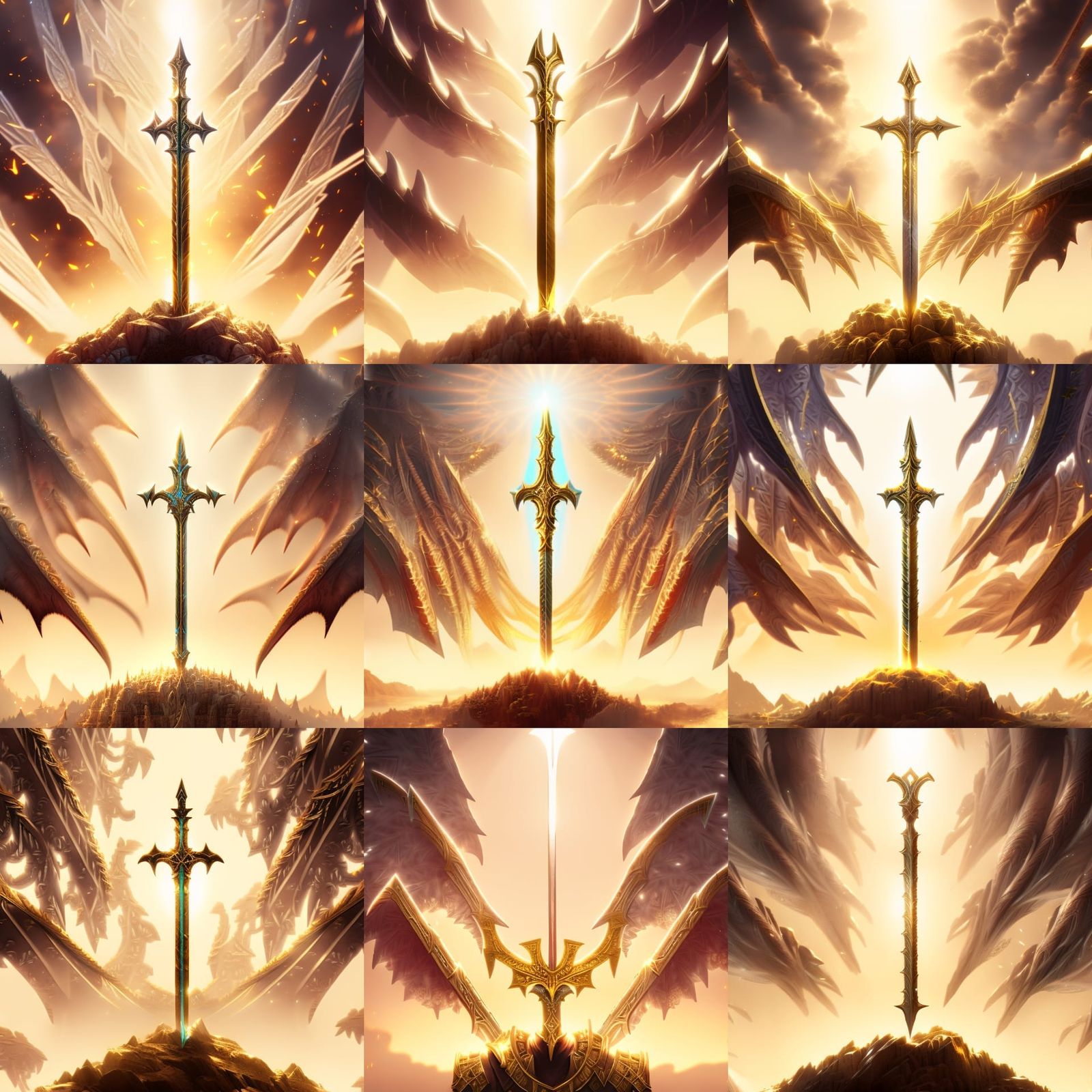 Holy Swords - AI Generated Artwork - NightCafe Creator