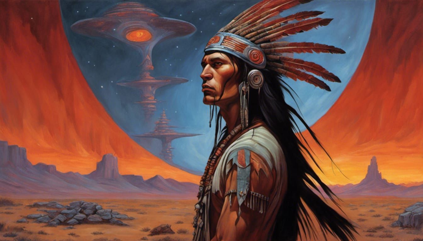 "25-year-old male Native American shaman vampire in space combat" epic ...