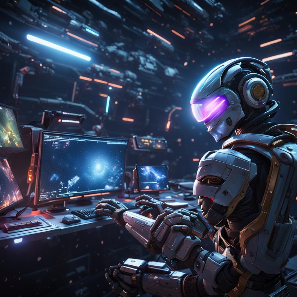 Gamer bot - AI Generated Artwork - NightCafe Creator
