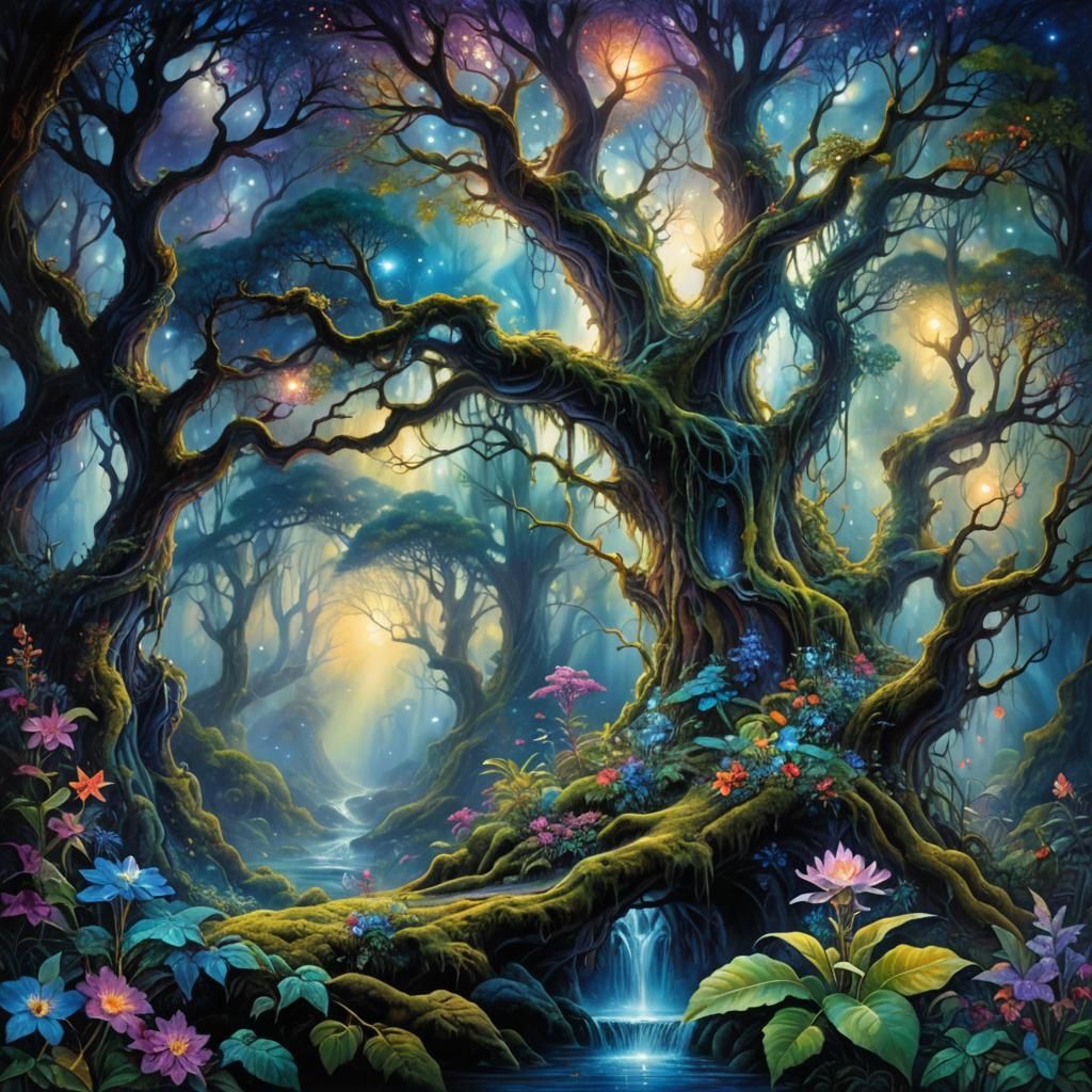 Faerie Forest - AI Generated Artwork - NightCafe Creator