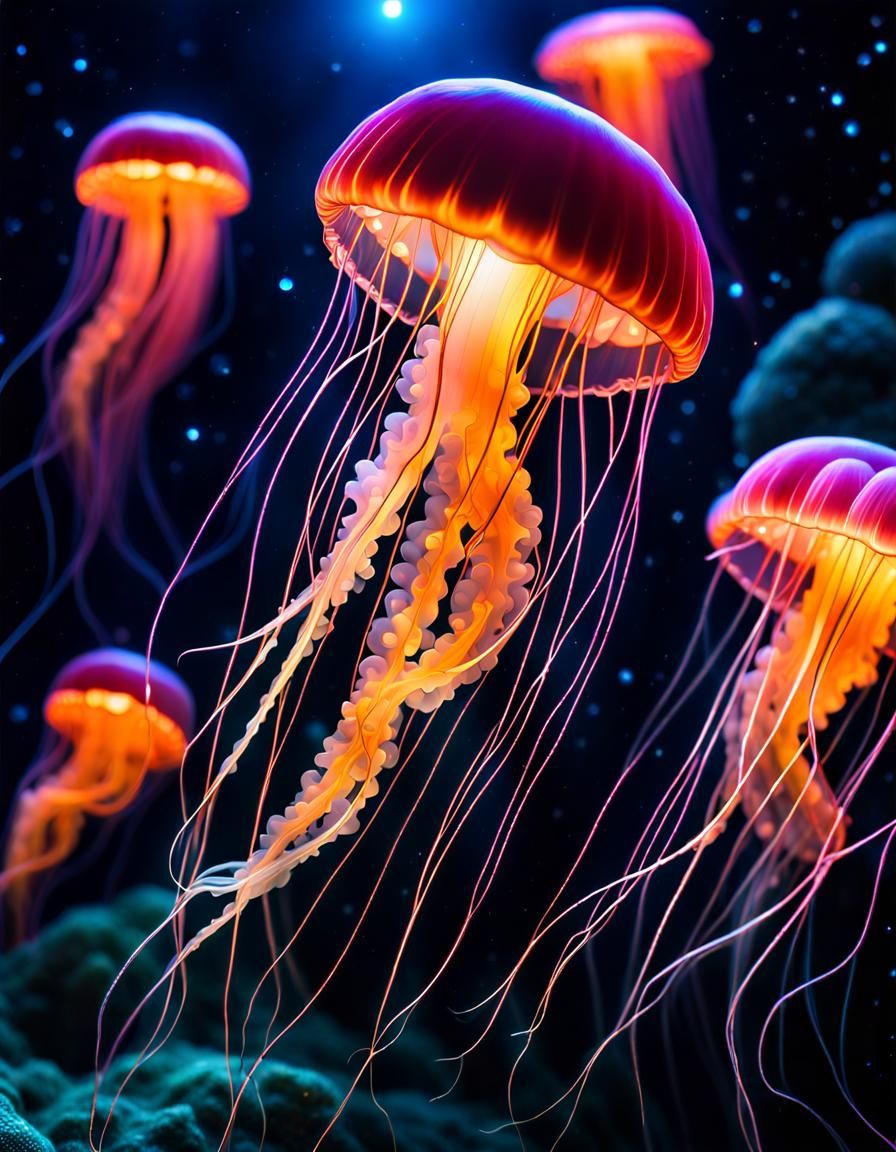 Bioluminescent Jellyfish Rising to the Stars When No One Is Watching v6 ...