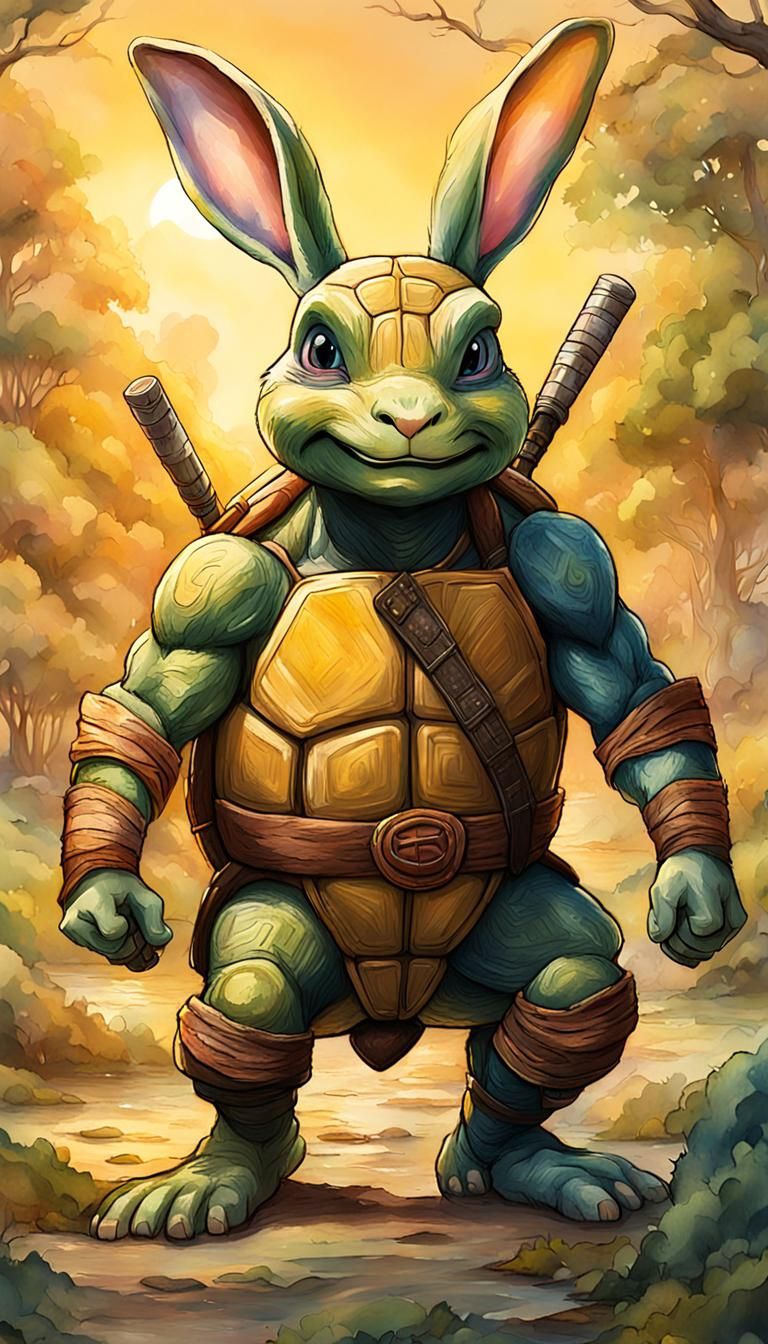 Impasto Ninja Turtle Bunny : r/nightcafe