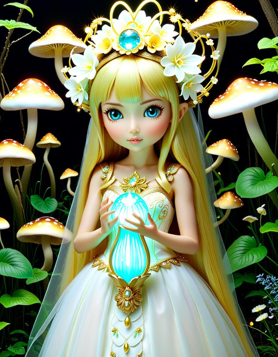 Magical Mushroom Princess - AI Generated Artwork - NightCafe Creator