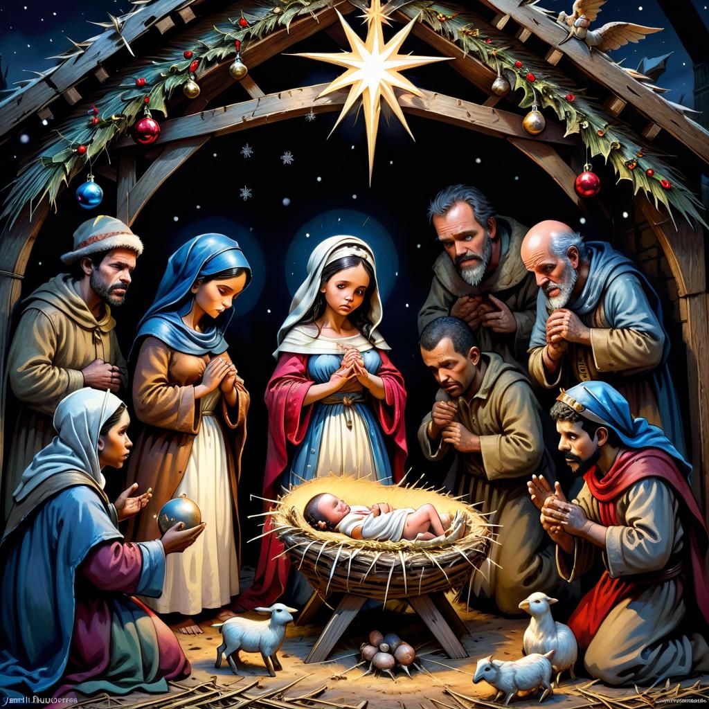 christmas nativity (Christmas in Venezuela) - AI Generated Artwork ...