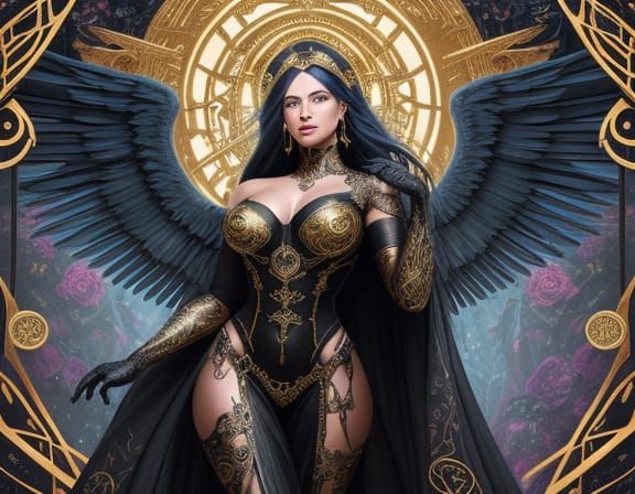 Female archangel. The mighty power of creation. Glittering. Esoteric maximalist. Extraordinarily ...