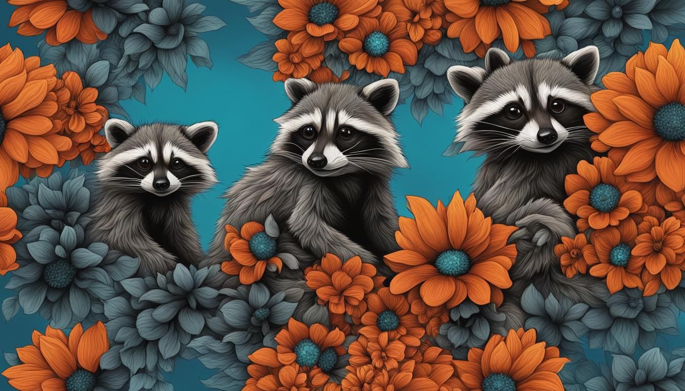 Raccoons - AI Generated Artwork - NightCafe Creator