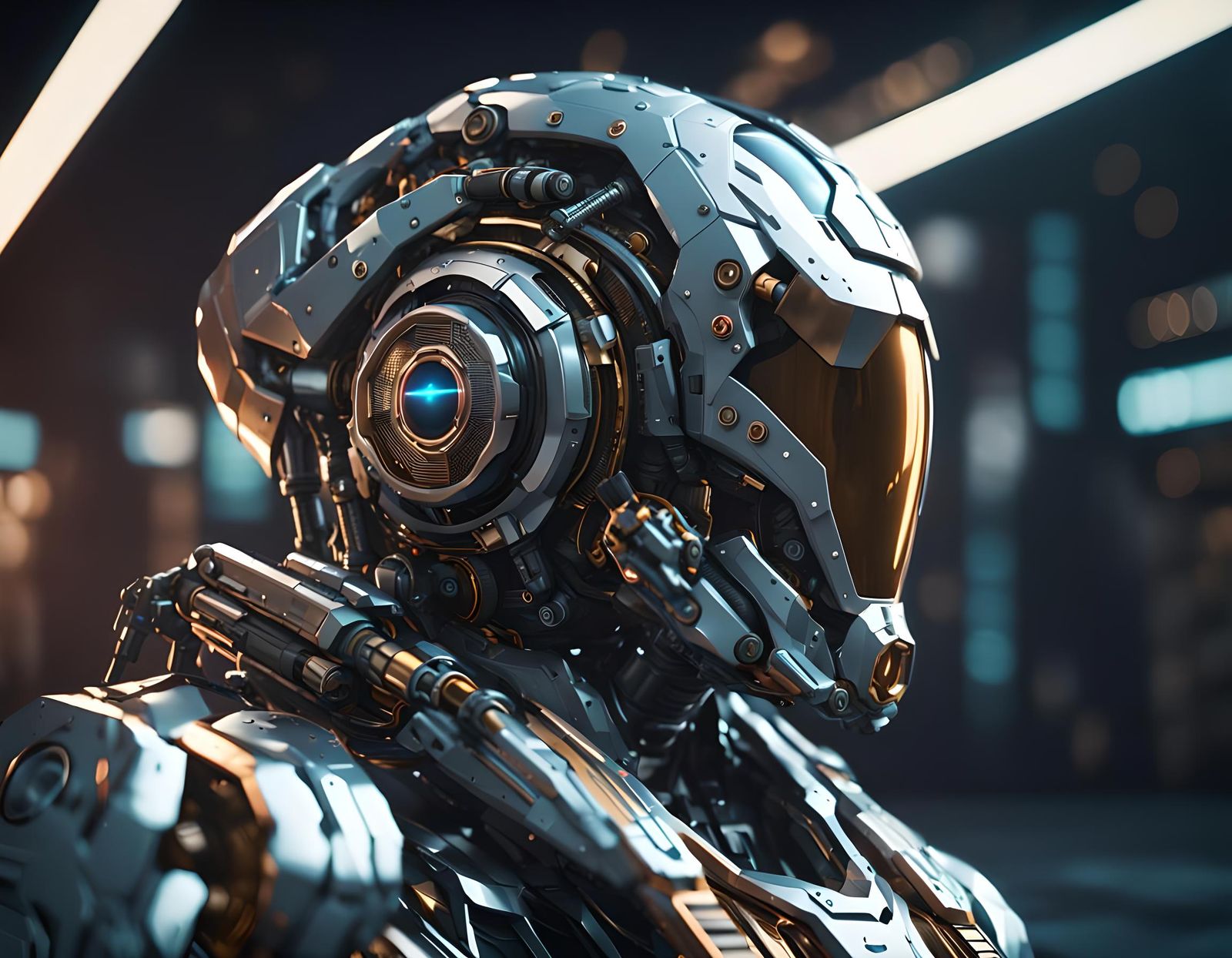 Future cyborg tech - AI Generated Artwork - NightCafe Creator