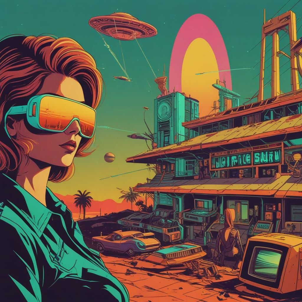 Distorted Memories - Neon Dreams in Retro Sci-Fi