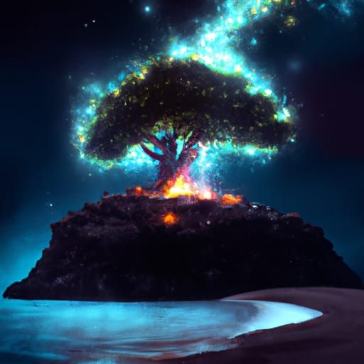 tree of lights - AI Generated Artwork - NightCafe Creator