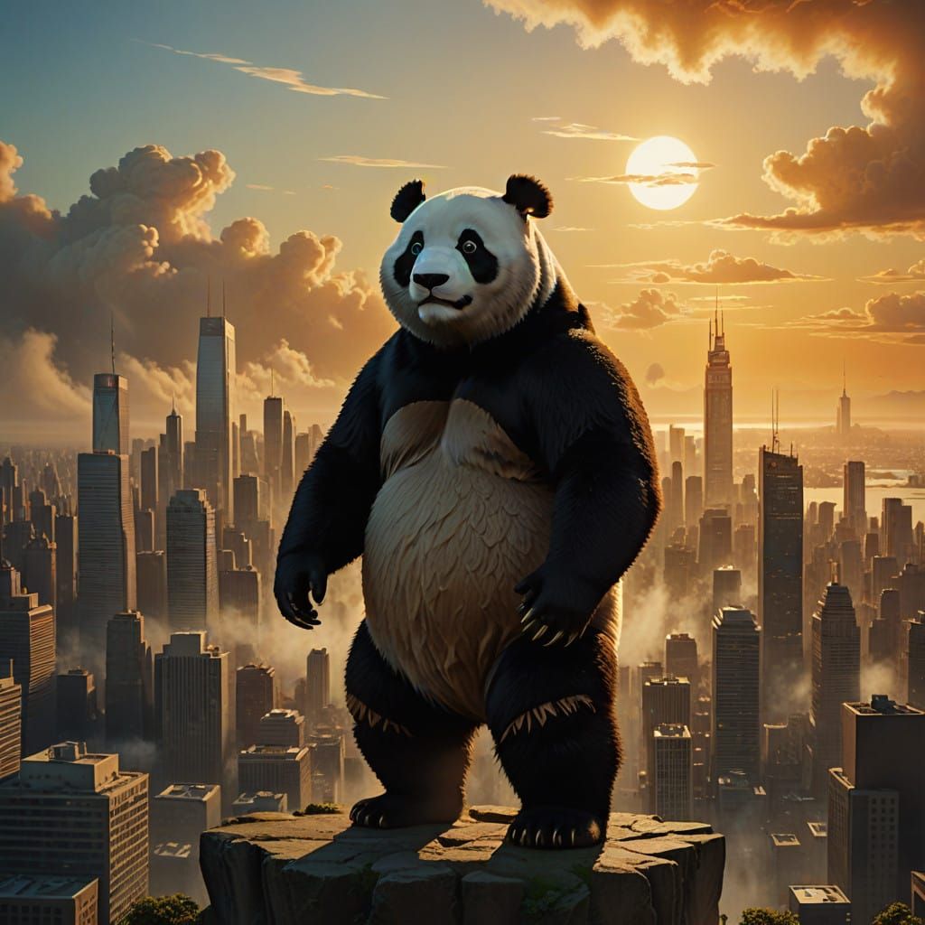 big panda godzilla size - Colossal Panda Godzilla-Sized Cit...