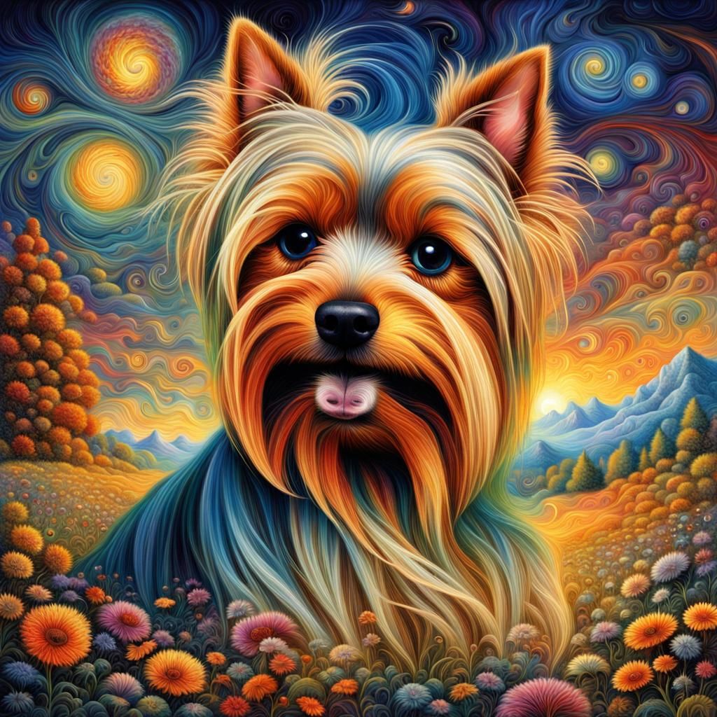 Fractal Yorkie 1 - AI Generated Artwork - NightCafe Creator