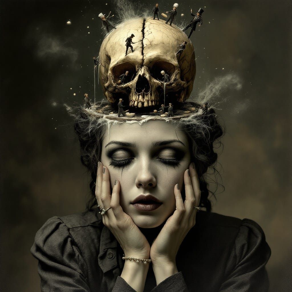Headache... - Eerie Contemplation in a Haunted Mind