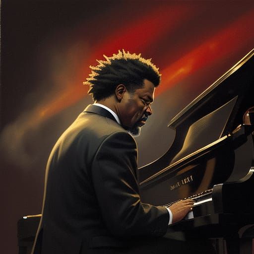 Intimate Jazz Performance in a Smokey Club - AI Art