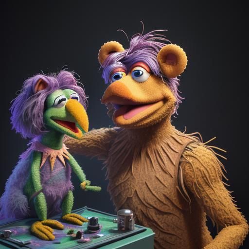 Muppets Meth Lab - AI Generated Artwork - NightCafe Creator