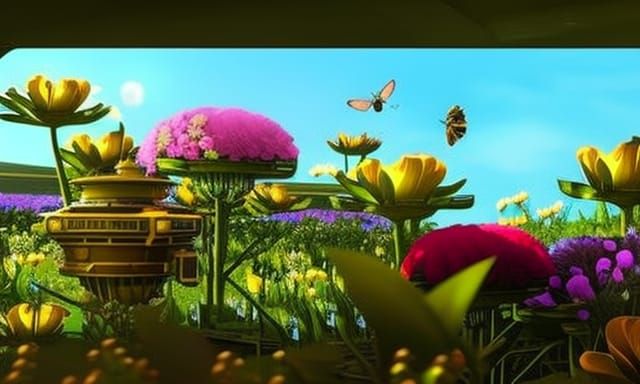pollination station - AI Generated Artwork - NightCafe Creator