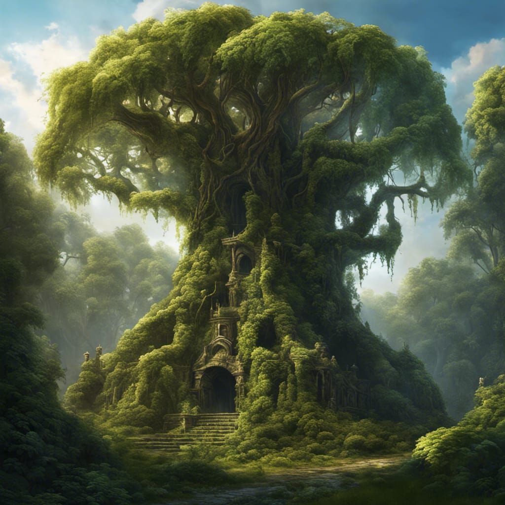 Arboreal Dwelling - AI Generated Artwork - NightCafe Creator