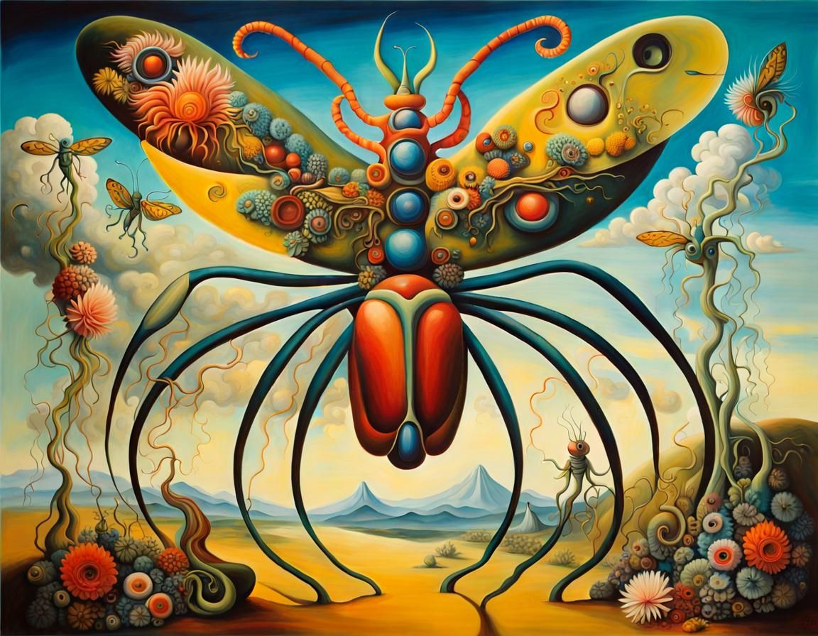 Beautiful Alien Insect - AI Generated Artwork - NightCafe Creator