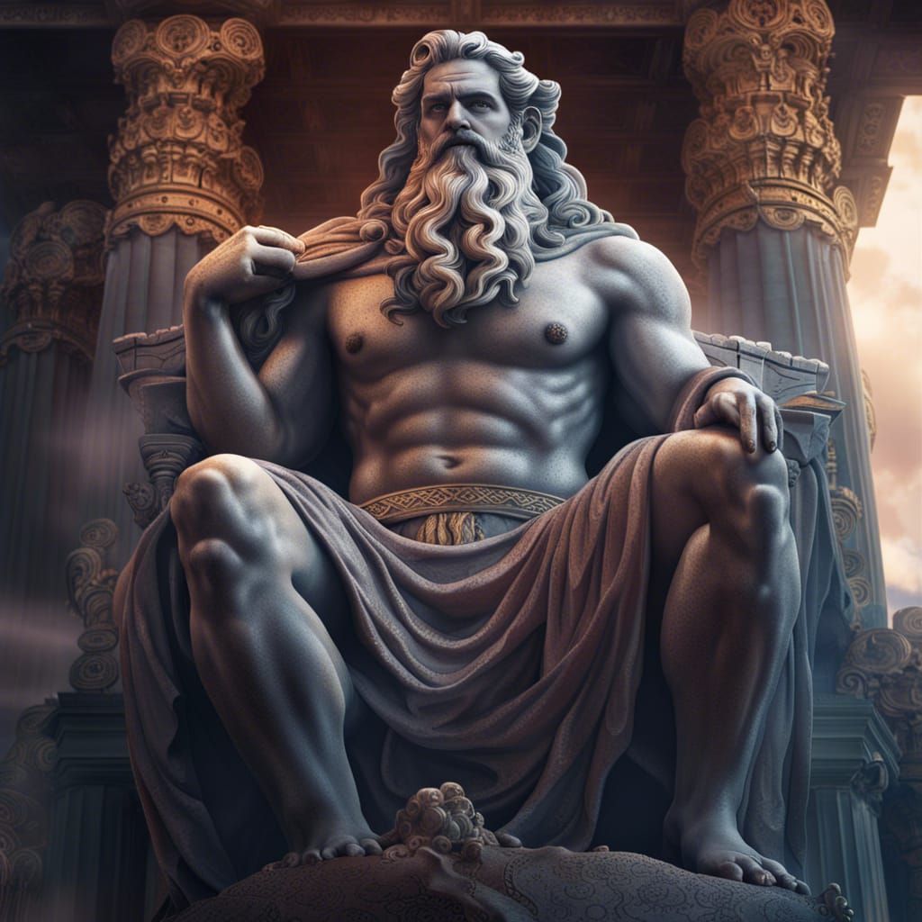 Zeus at Mt Olympus - AI Generated Artwork - NightCafe Creator