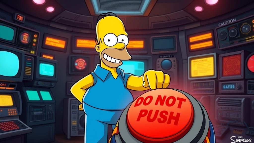 Homer Simpson & The Forbidden Button