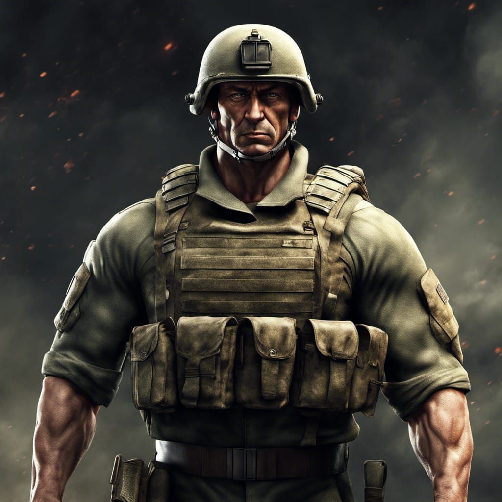 Italian, super-soldier, stern, strong, stalwart, 4K resolution ...