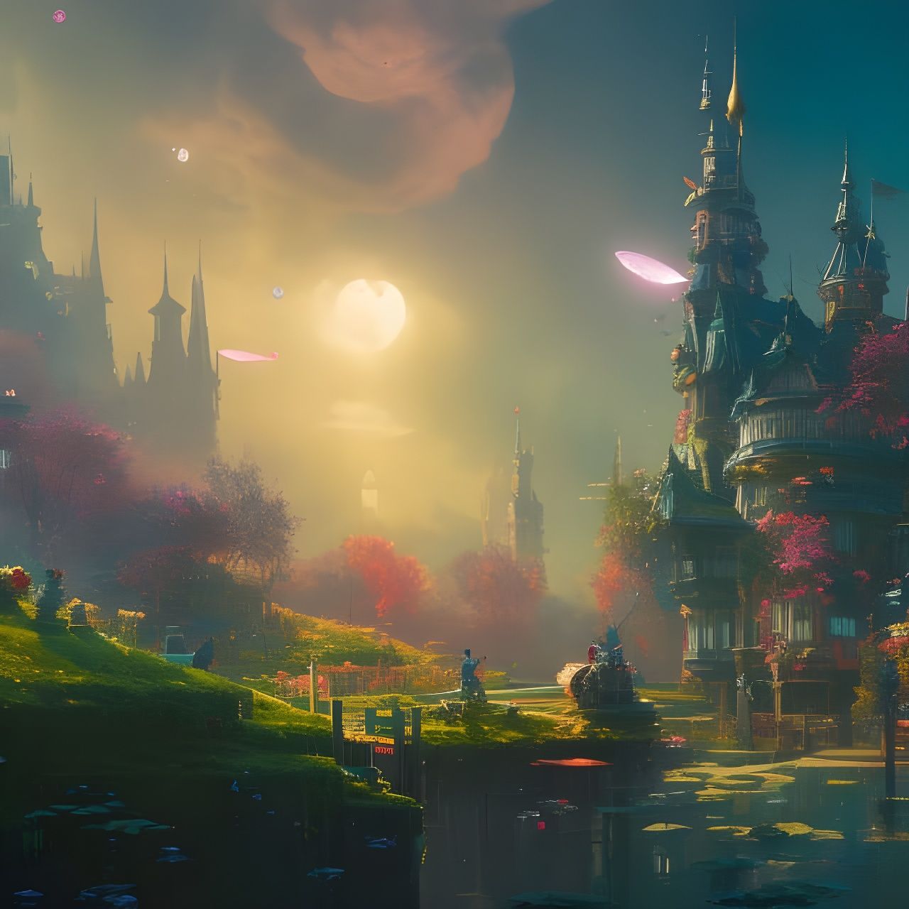 Springtime Estate No. 6 - AI Generated Artwork - NightCafe Creator