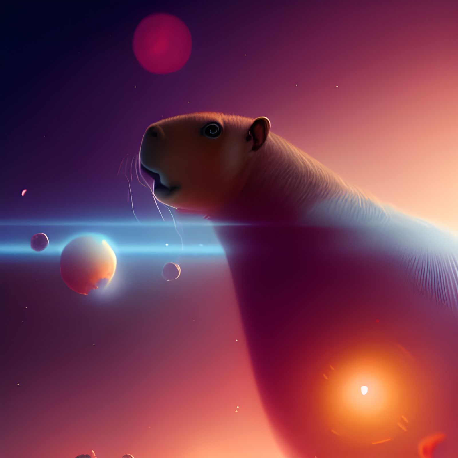 Space Capybara - AI Generated Artwork - NightCafe Creator