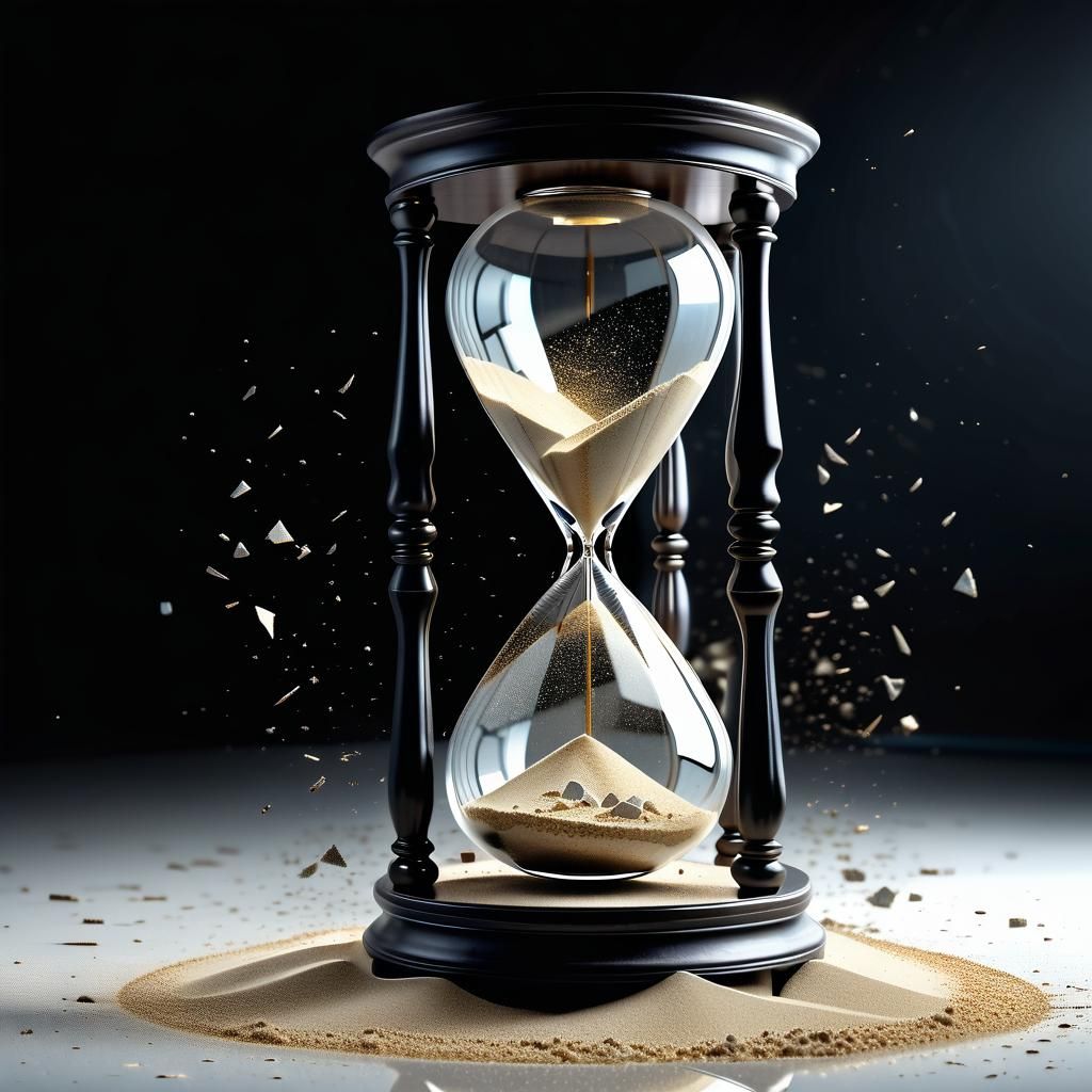 The Cracked Hourglass#2 - AI Generated Artwork - NightCafe Creator