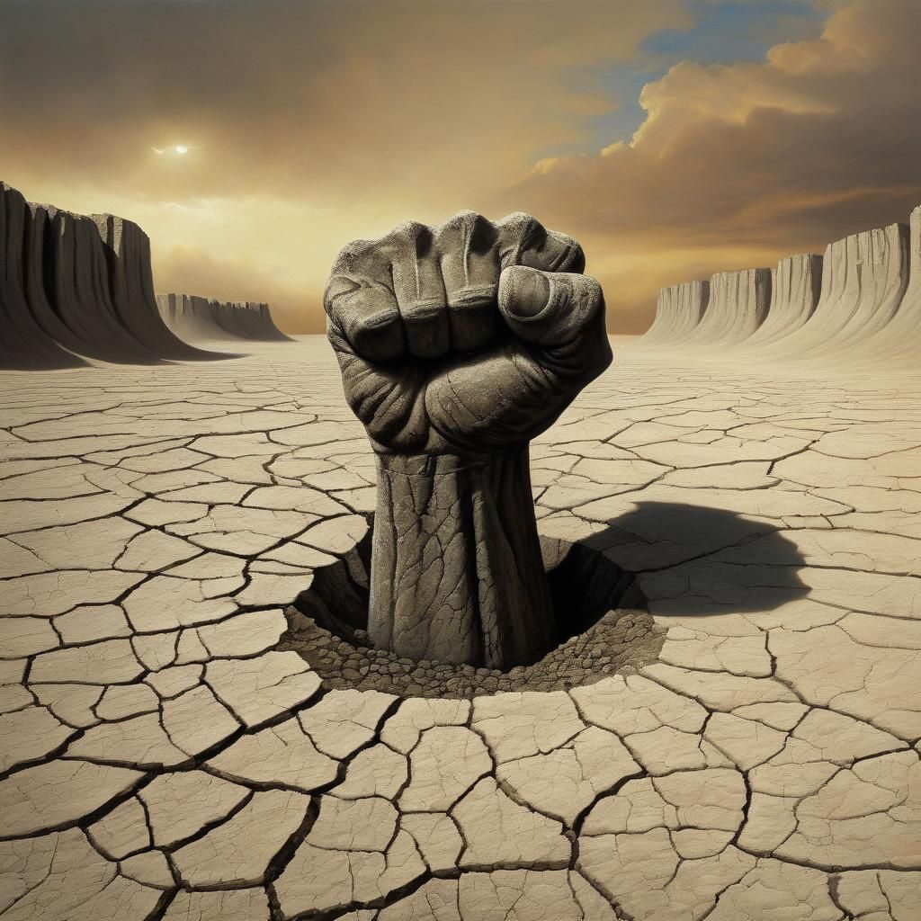 Stone Fist of Defiance - AI Generated Artwork - NightCafe Creator