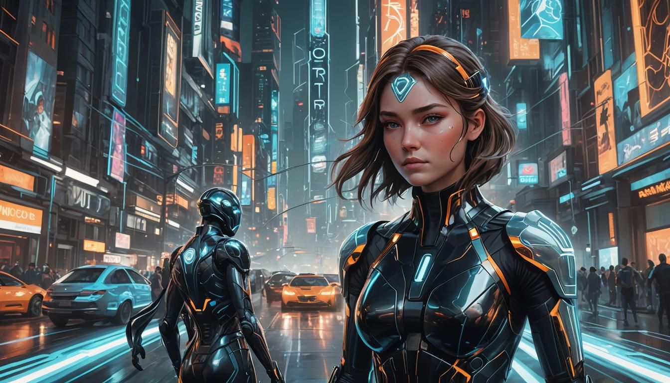 Tron City - AI Generated Artwork - NightCafe Creator