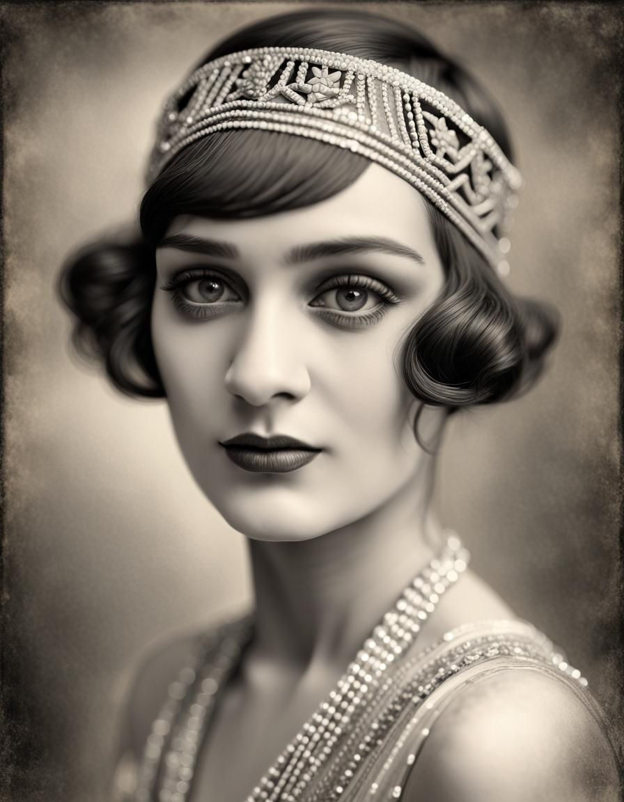 portrait of a 1920's flapper - AI Generated Artwork - NightCafe Creator