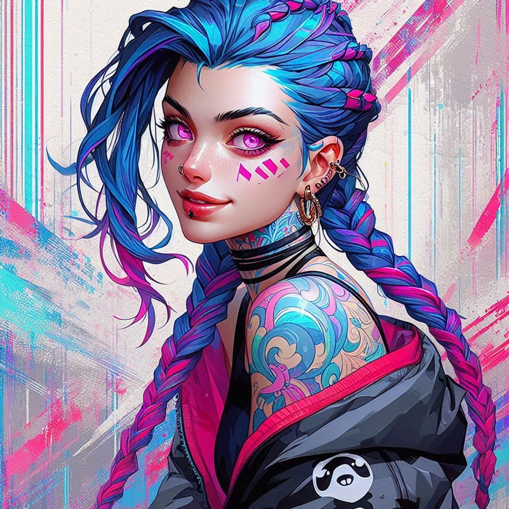 Cute Jinx ♥ x) - AI Generated Artwork - NightCafe Creator