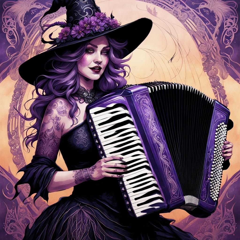 Musical Witchy Fairy: Chubby Witch covered in purple_Henna face paint ...