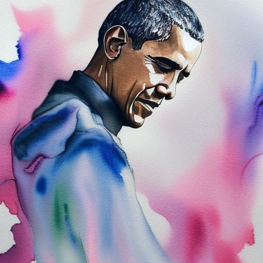 ultra detailed portrait of Barack Obama softest pastel centered ...