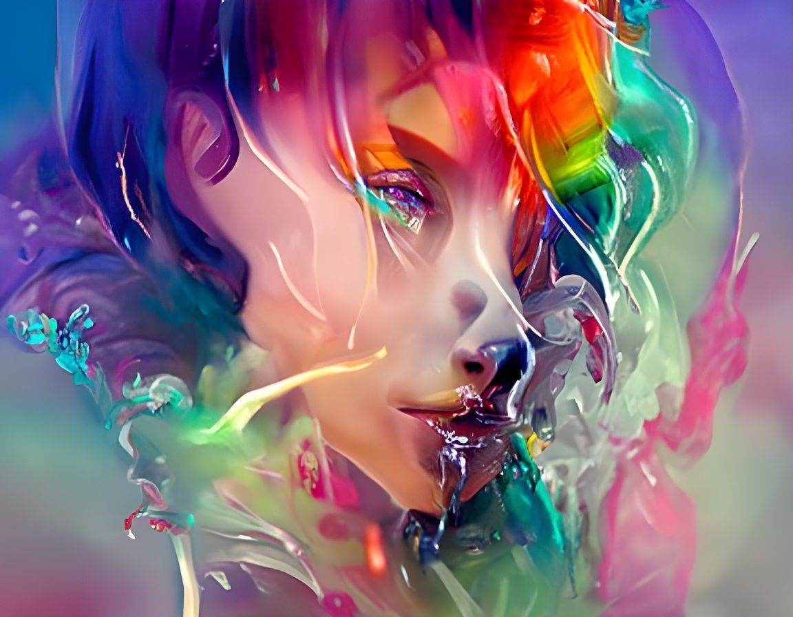 Rainbow Coherent Portrait, Mid Definition (Rainbow Day Parade, Work #6 ...