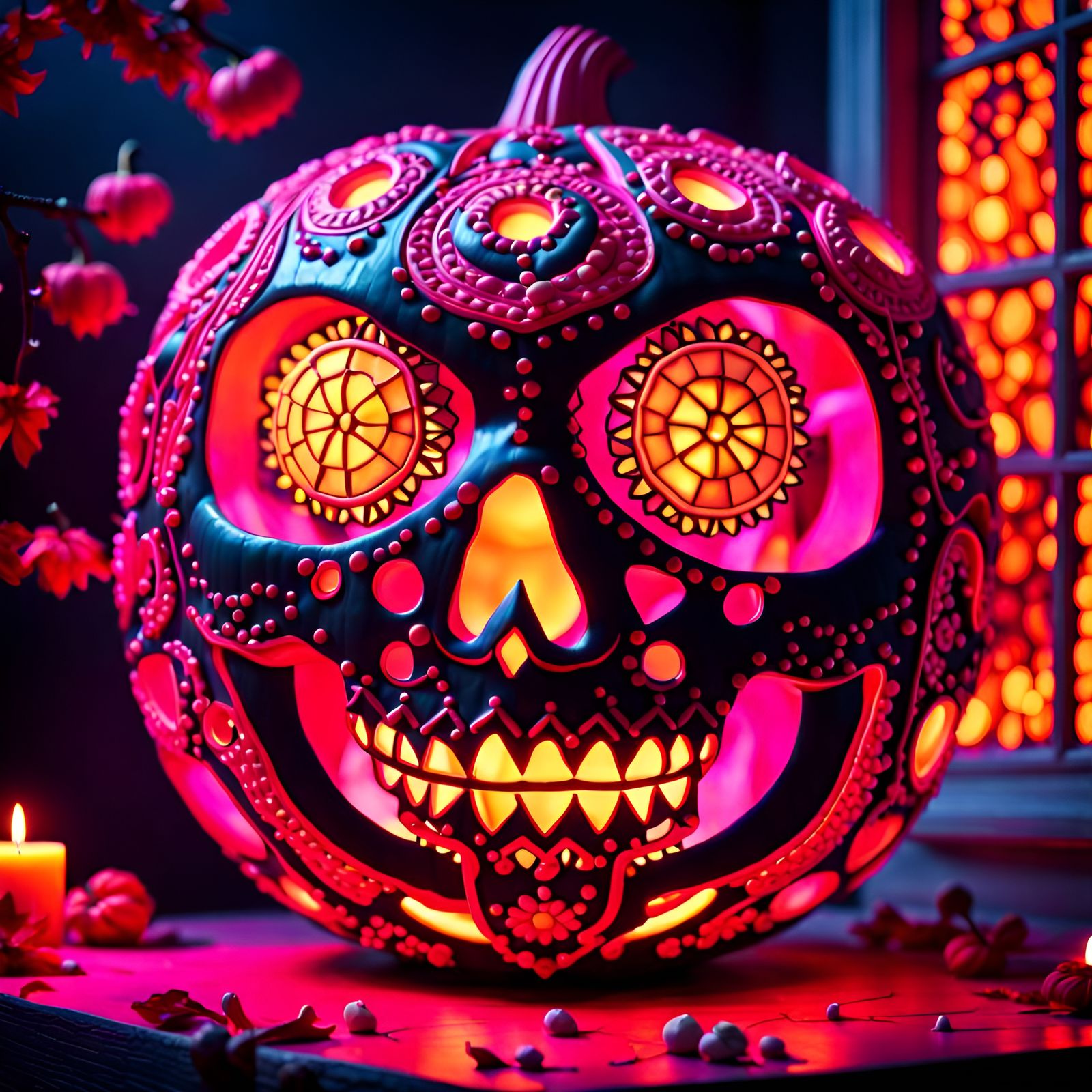 Pumpkin x Halloween x Dia de los muertos - AI Generated Artwork ...